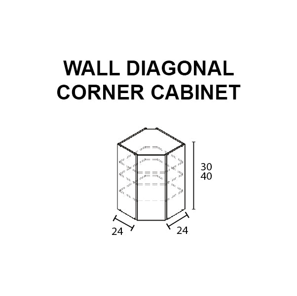 Wall Diagonal Corner Cabinet – Wholesale Shaker White